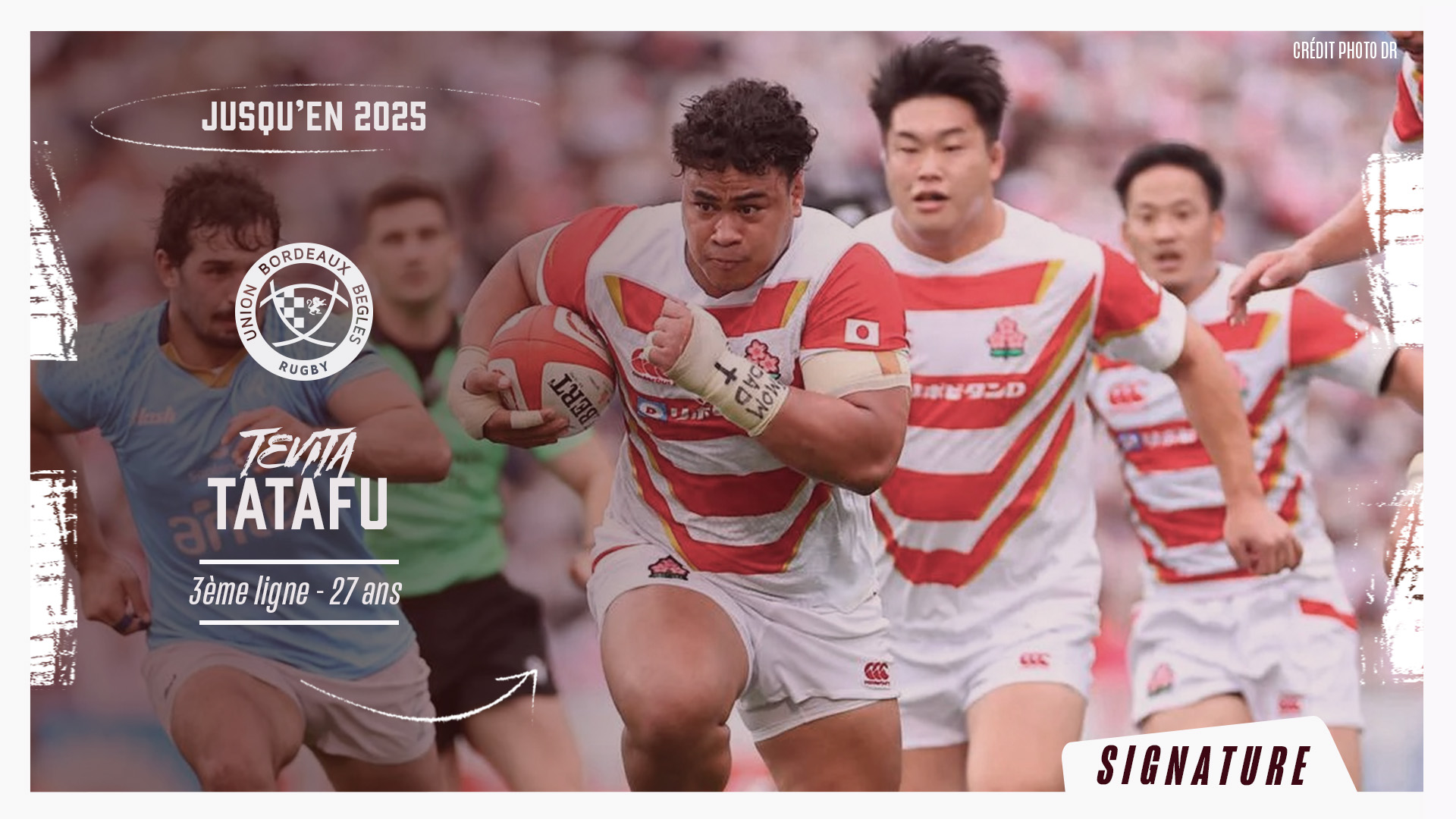 Le 3e ligne international japonais Tevita Tatafu s'engage à l'UBB ...