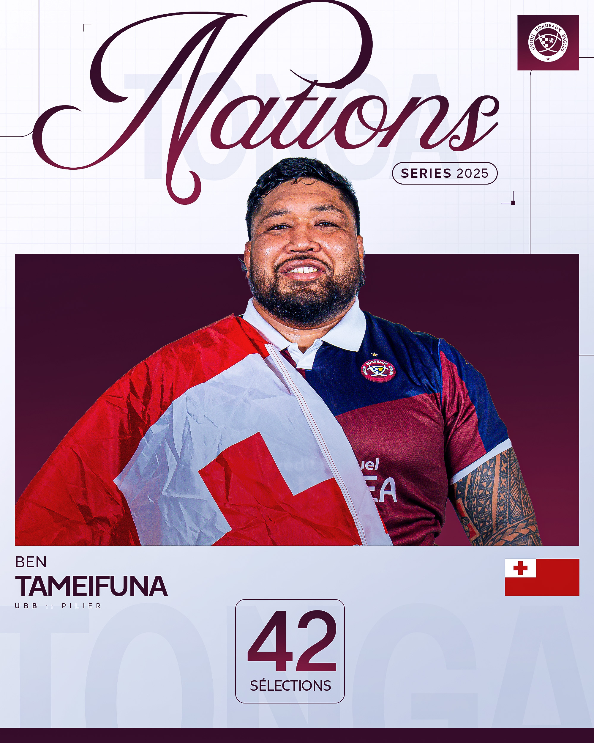 Nations Series : Ben Tameifuna appelé dans le groupe des Tonga ...