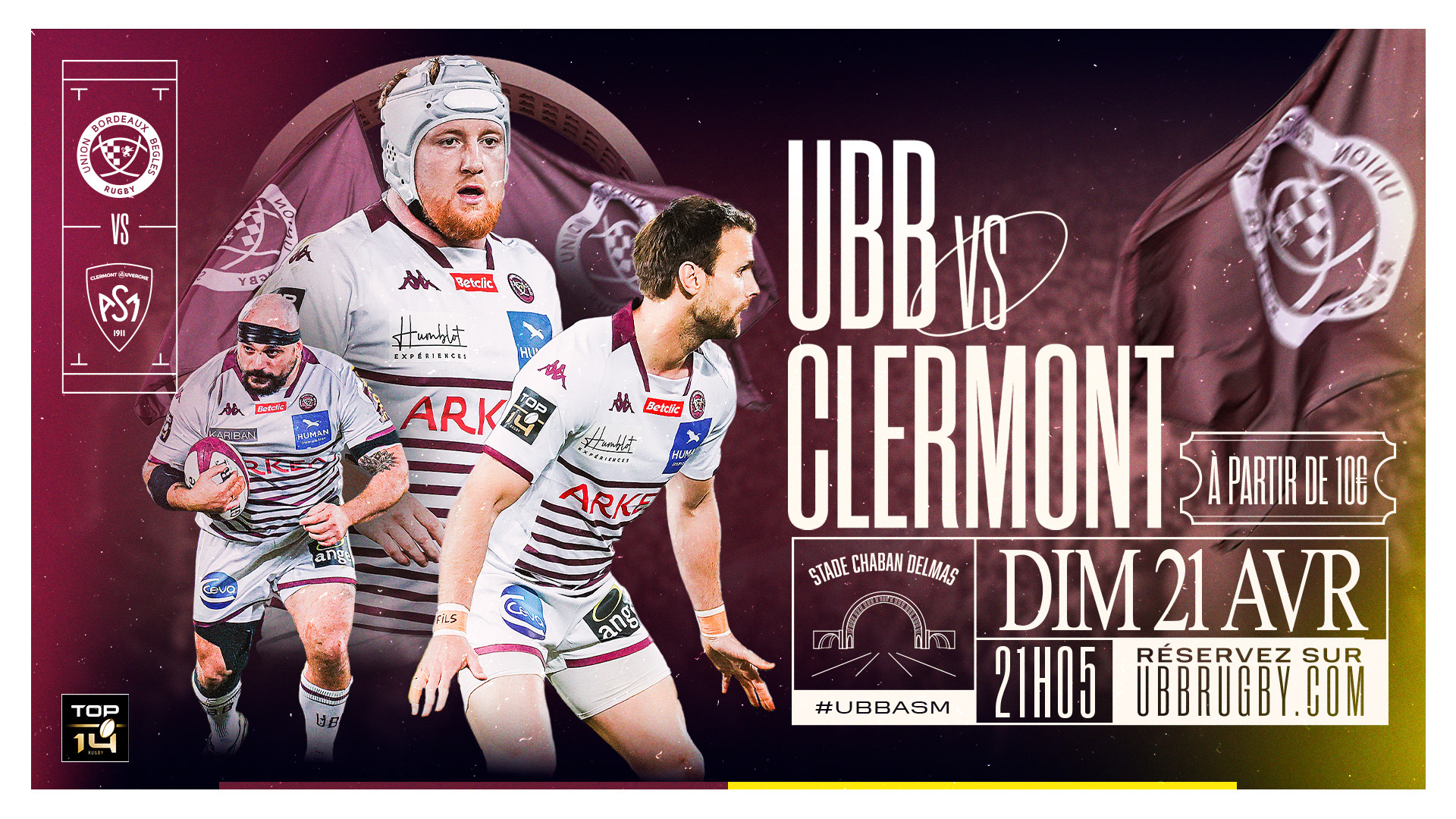 UBB / Clermont : billetterie ouverte ! - Actualités - Union Bordeaux ...