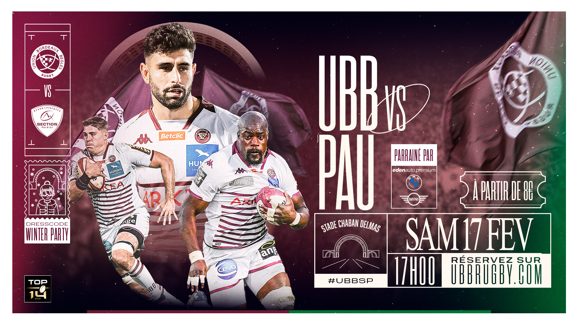 UBB / Pau : billetterie ouverte ! - Actualités - Union Bordeaux Bègles ...
