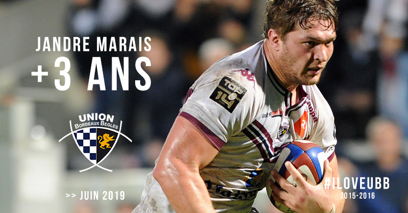 Jandre Marais prolonge à l'UBB - Actualités - Union Bordeaux Bègles ...