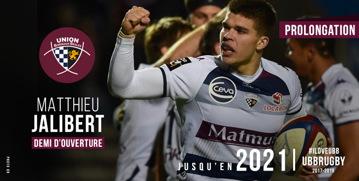 Matthieu Jalibert jusqu'en 2021 - Actualités - Union Bordeaux Bègles ...
