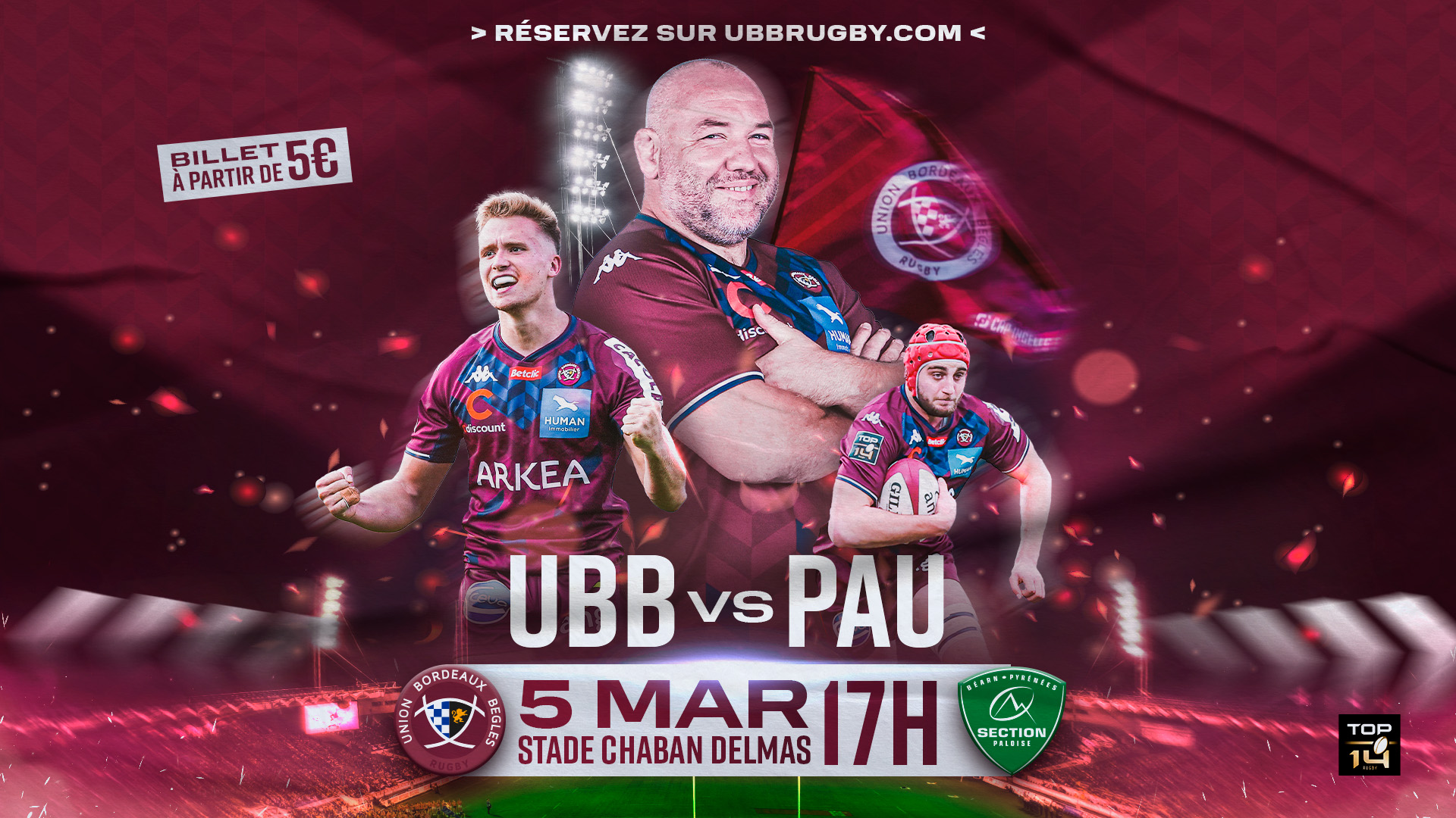 UBB - PAU : la billetterie est ouverte - Actualités - Union Bordeaux ...